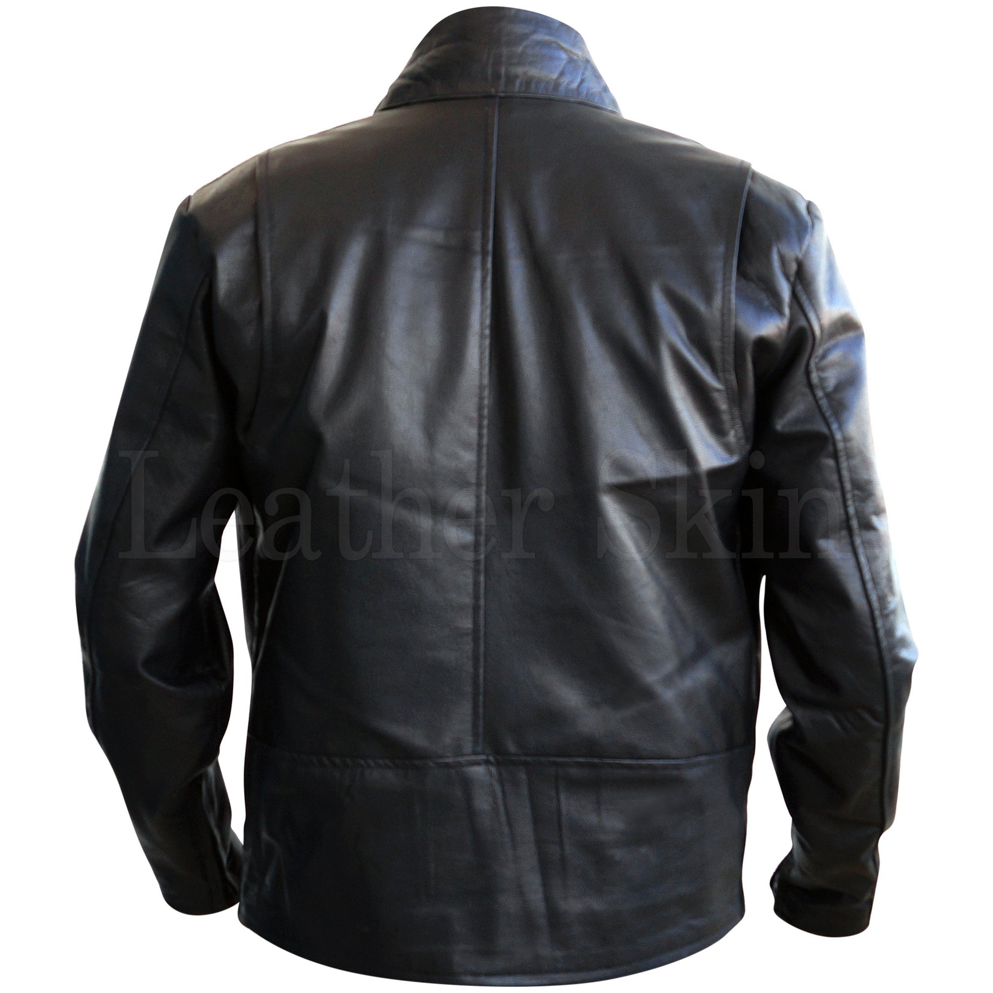 Leather Skin Men Black Classic Genuine Leather Jacket