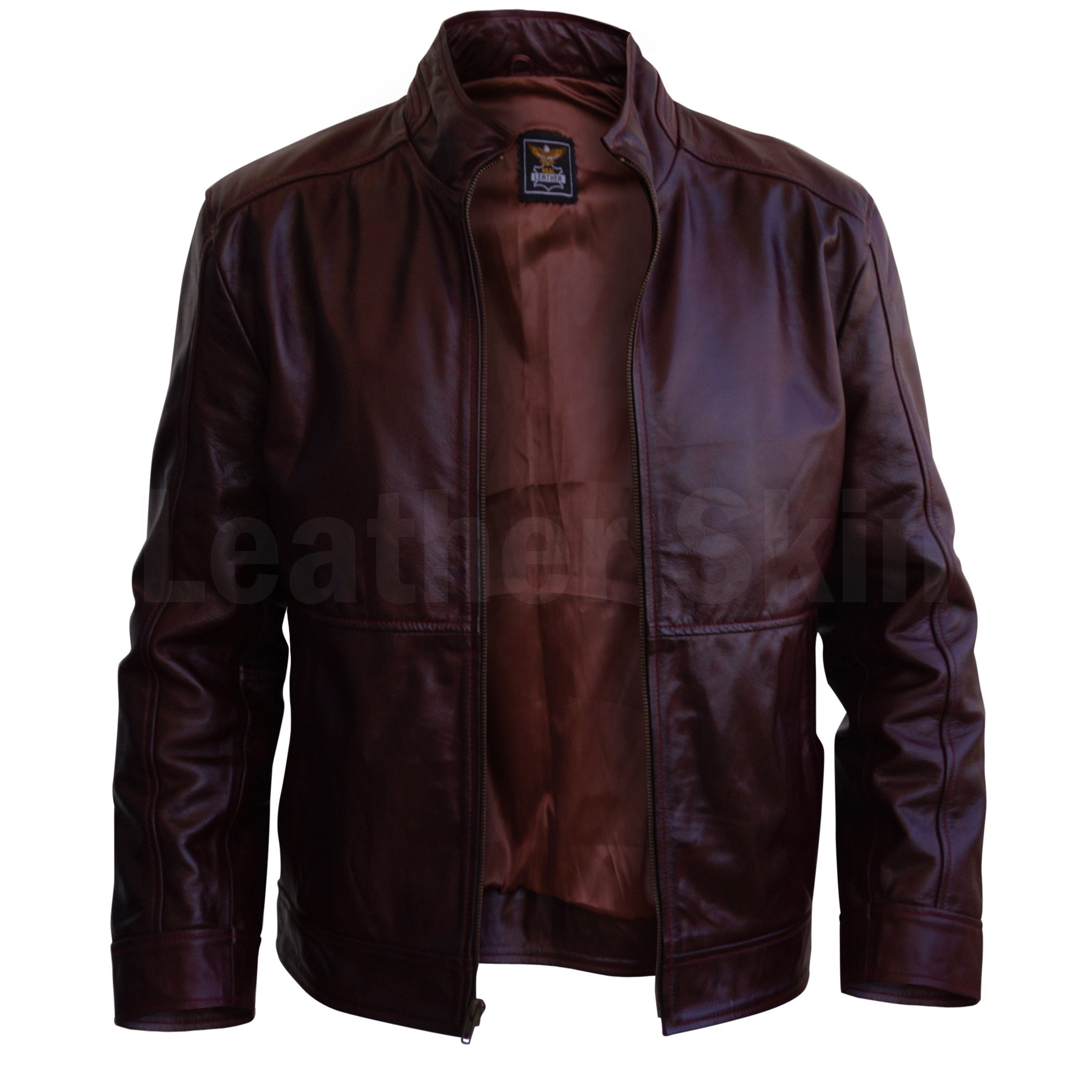Home / Products / Men Distressed Maroon Red Vintage Genuine Leather ...