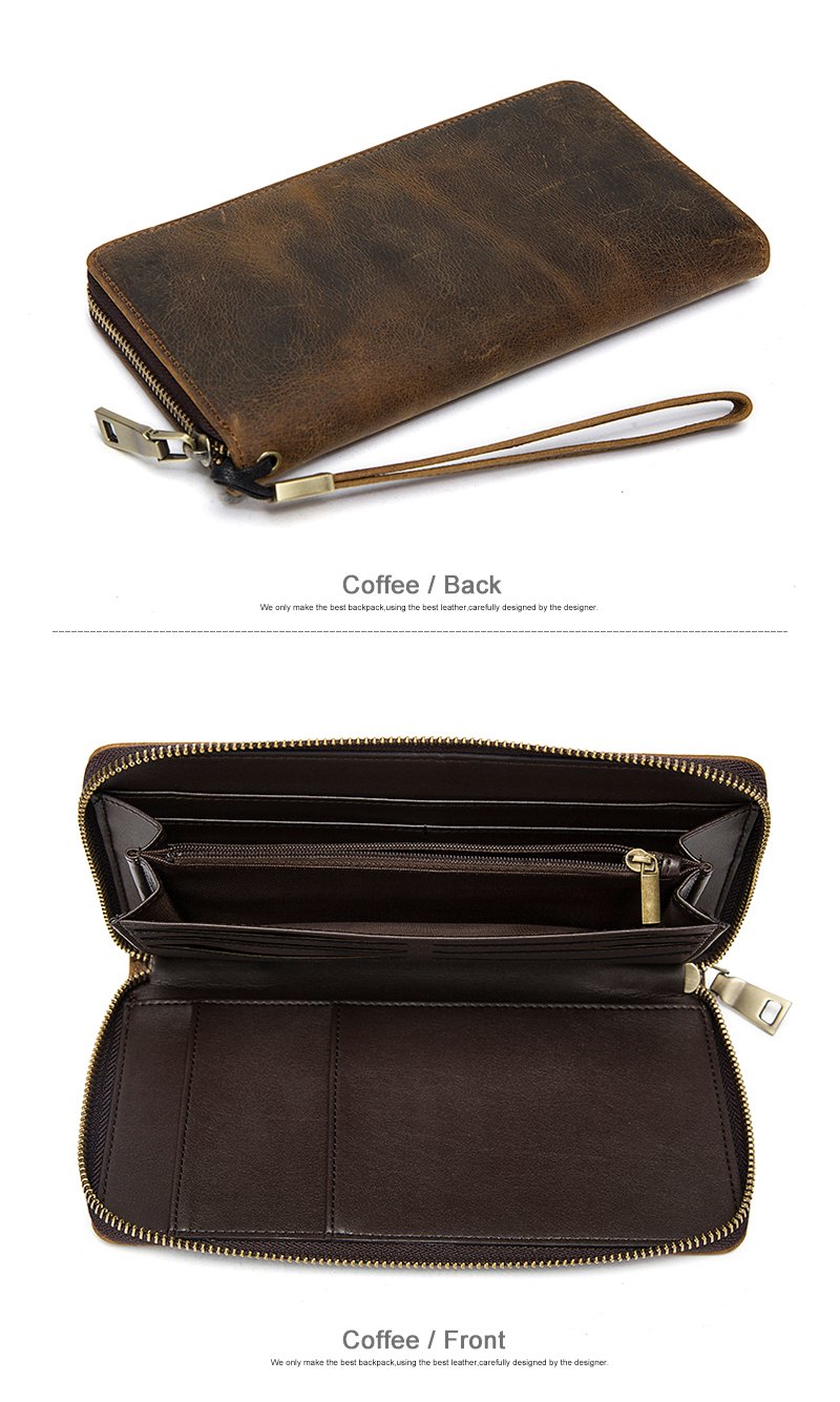 Home / Products / Coffee Color Genuine Leather Men Purse with Superb ...
