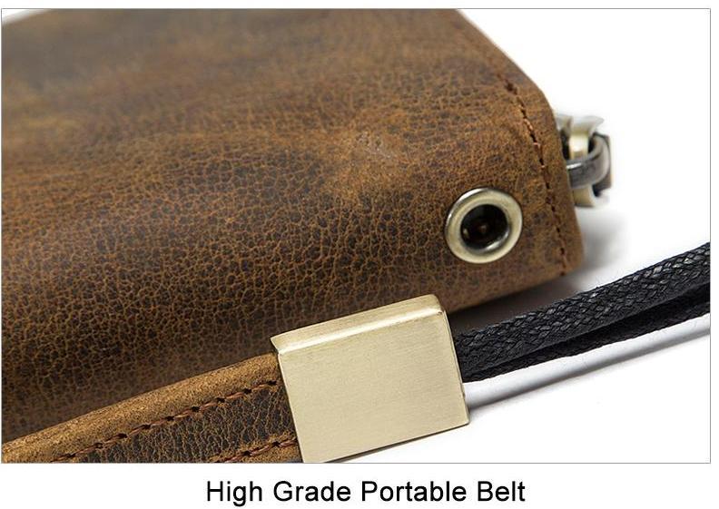 Coffee Color Genuine Leather Men Purse with Superb Surface Vintage Finish