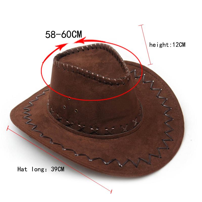 Unisex Vintage Suede Leather Hat with Wide Brim