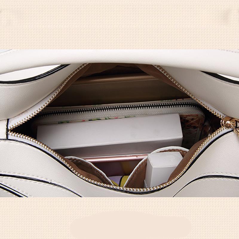 Women Faux-Leather Messenger Bag with Pillow Shape Design